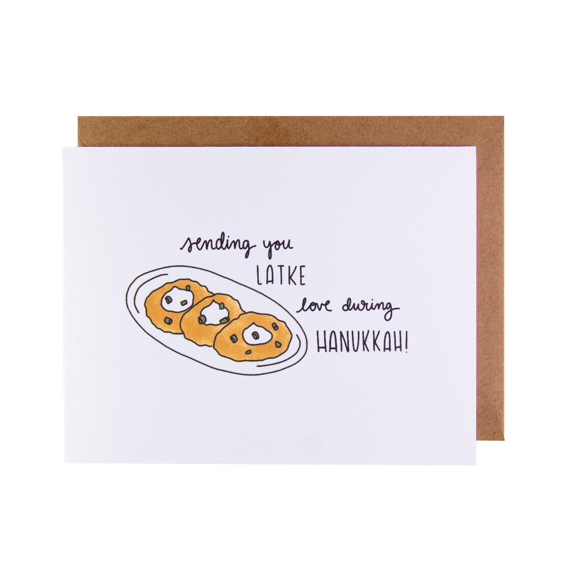 Cute Hanukkah Card Sending You Latke Love During Hanukkah - Etsy