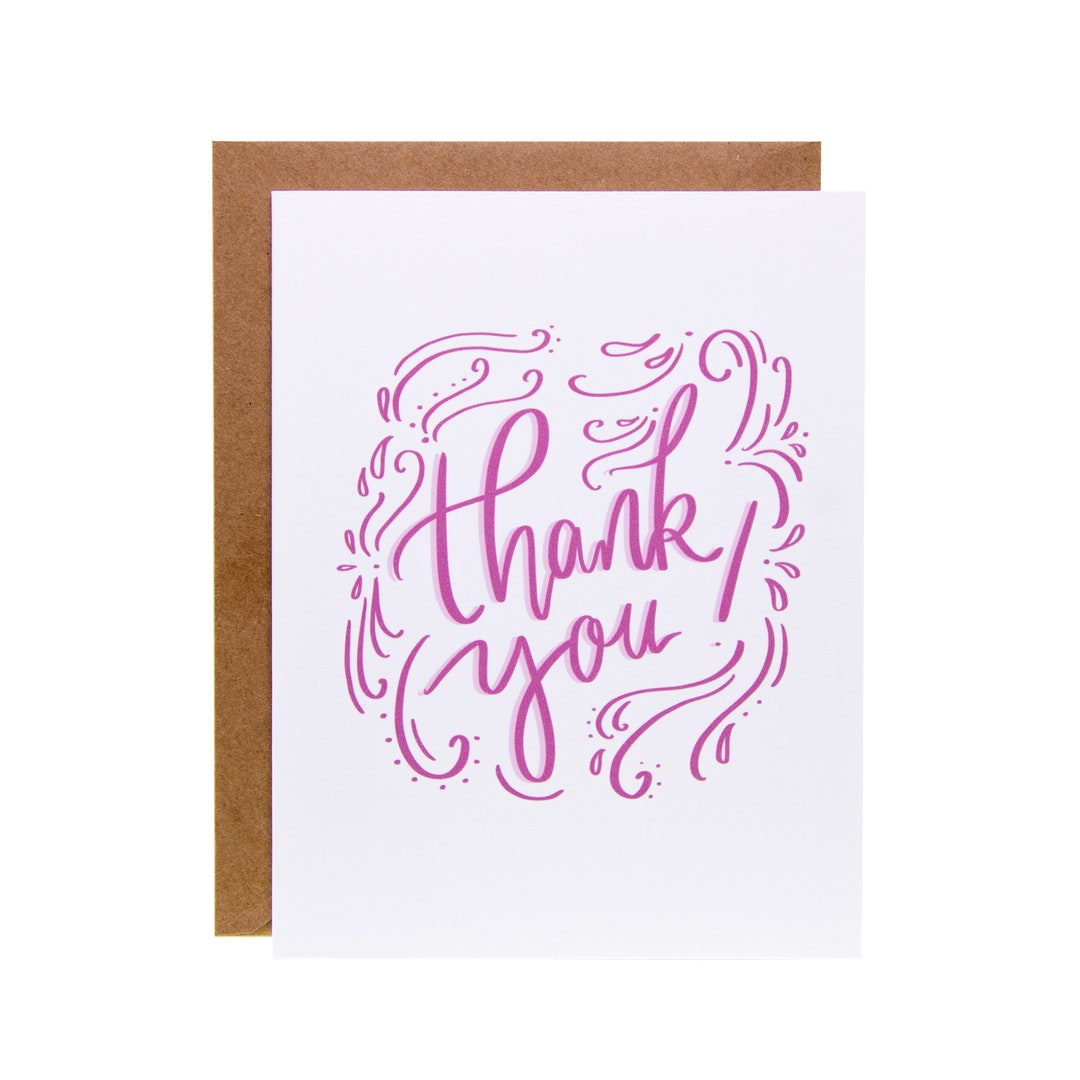 Cute Thank You Card | Unique Thank You Card | Pretty Thank You Card - Etsy