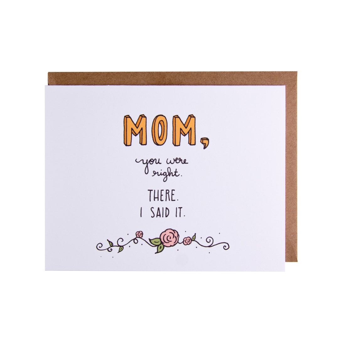 Funny Mother's Day Card | Unique Mother’s Day Card | Mom, You Were ...