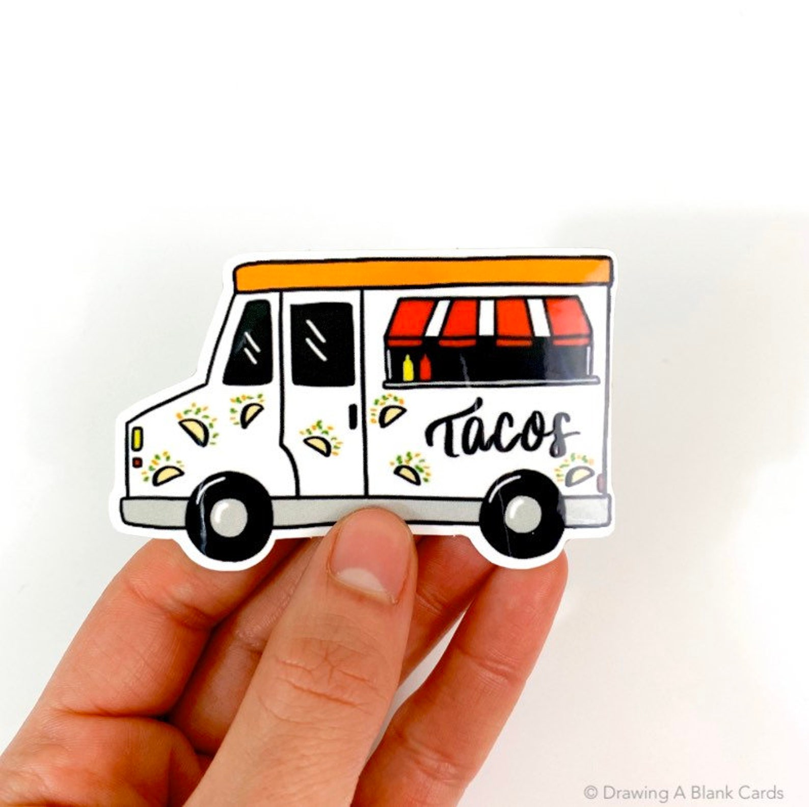 Vinyl Taco Truck Sticker Vinyl Water Bottle Sticker Vinyl - Etsy