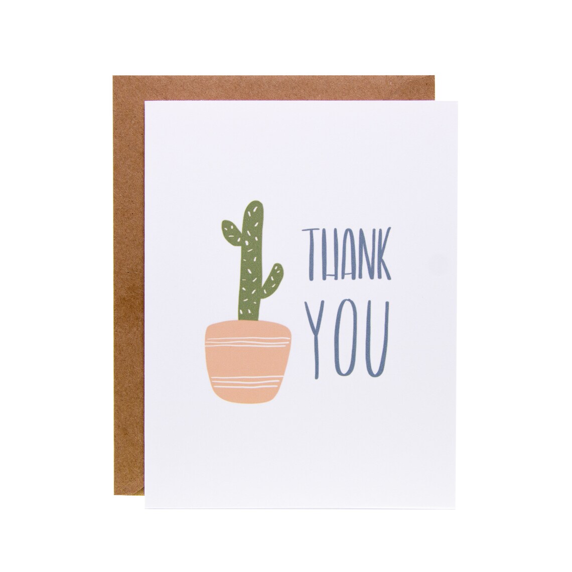Cute Thank You Card Cactus Plant - Etsy