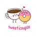 Sweet Couple, Coffee and Donut Clipart, Food Doodle Clipart, Sweet Food ...