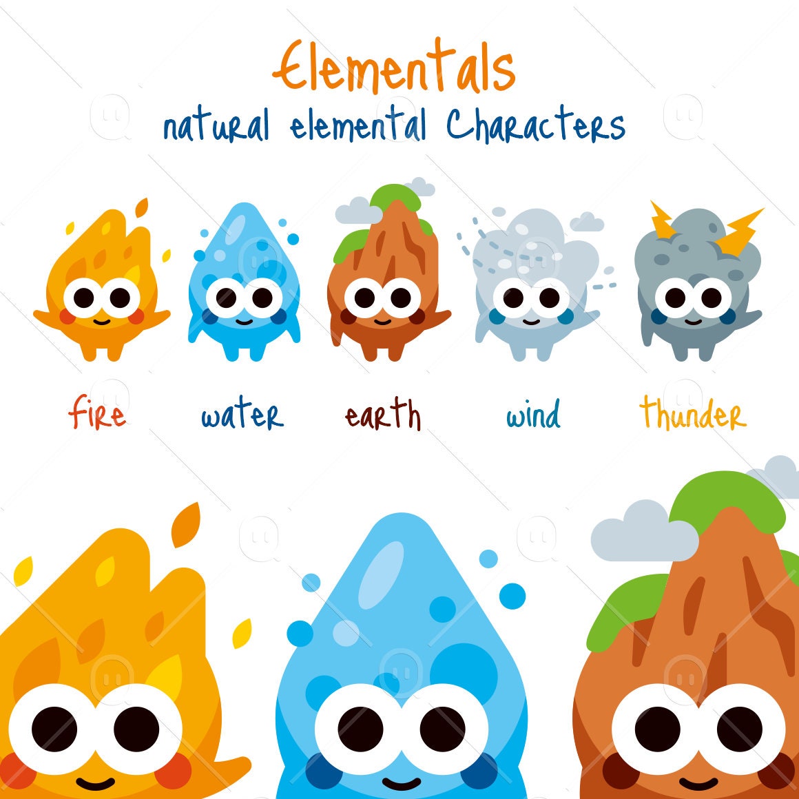 Fire Wind Water Clipart For Kids