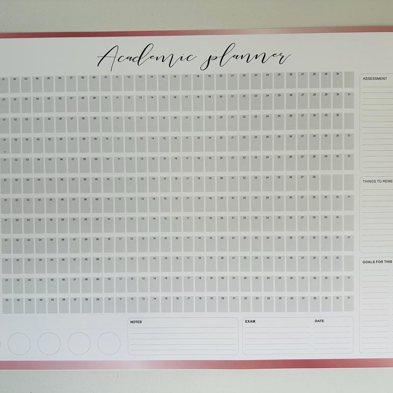 Academic Wall Planner - Etsy UK