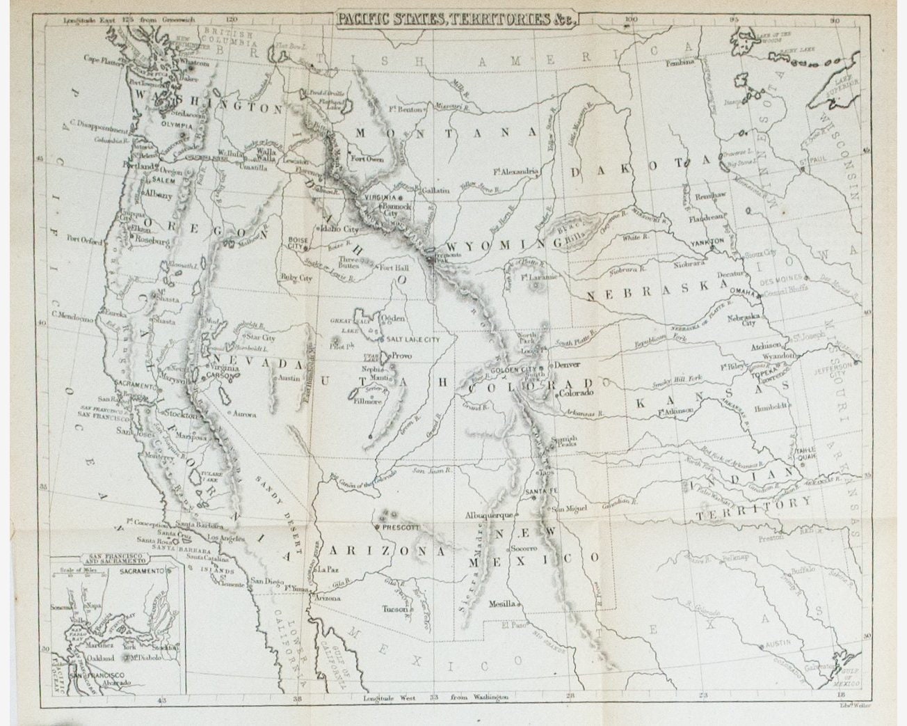 1867 Map Of The United States - Map
