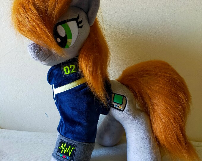 MLP Fallout Equestria Littlepip Plush Littlepip in Dress, Littlepip in ...