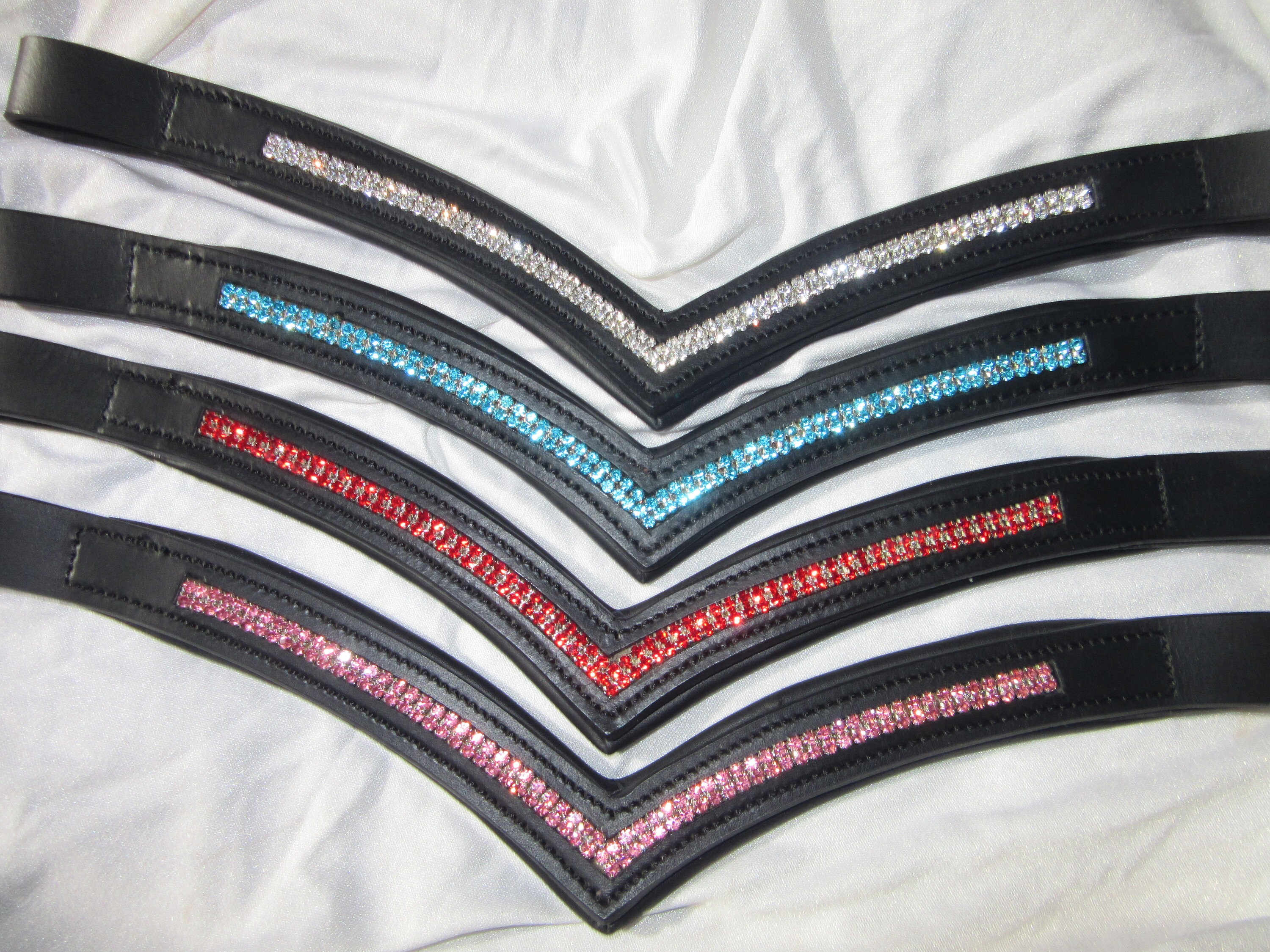 Vip COB 2 Row V Shaped Glowing Crystal BLING Browband - Etsy