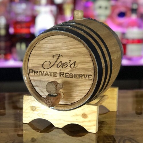 Engraved Charred American White Oak Aging Barrel - Etsy