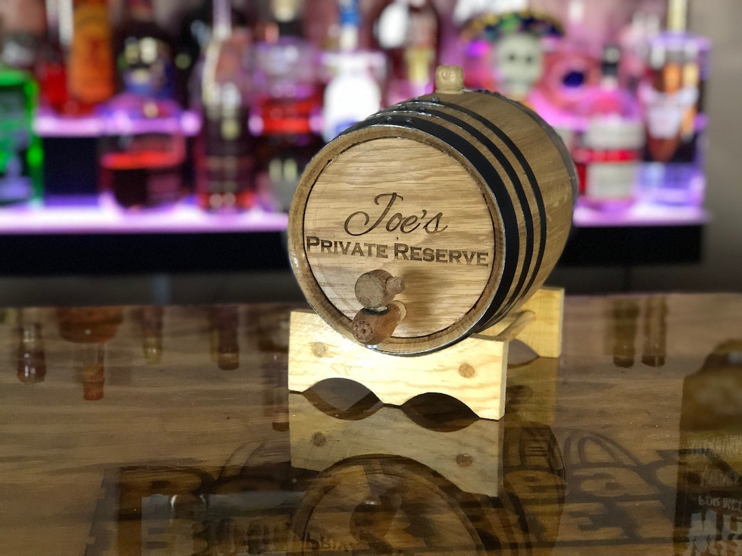 Engraved Charred American White Oak Aging Barrel - Etsy