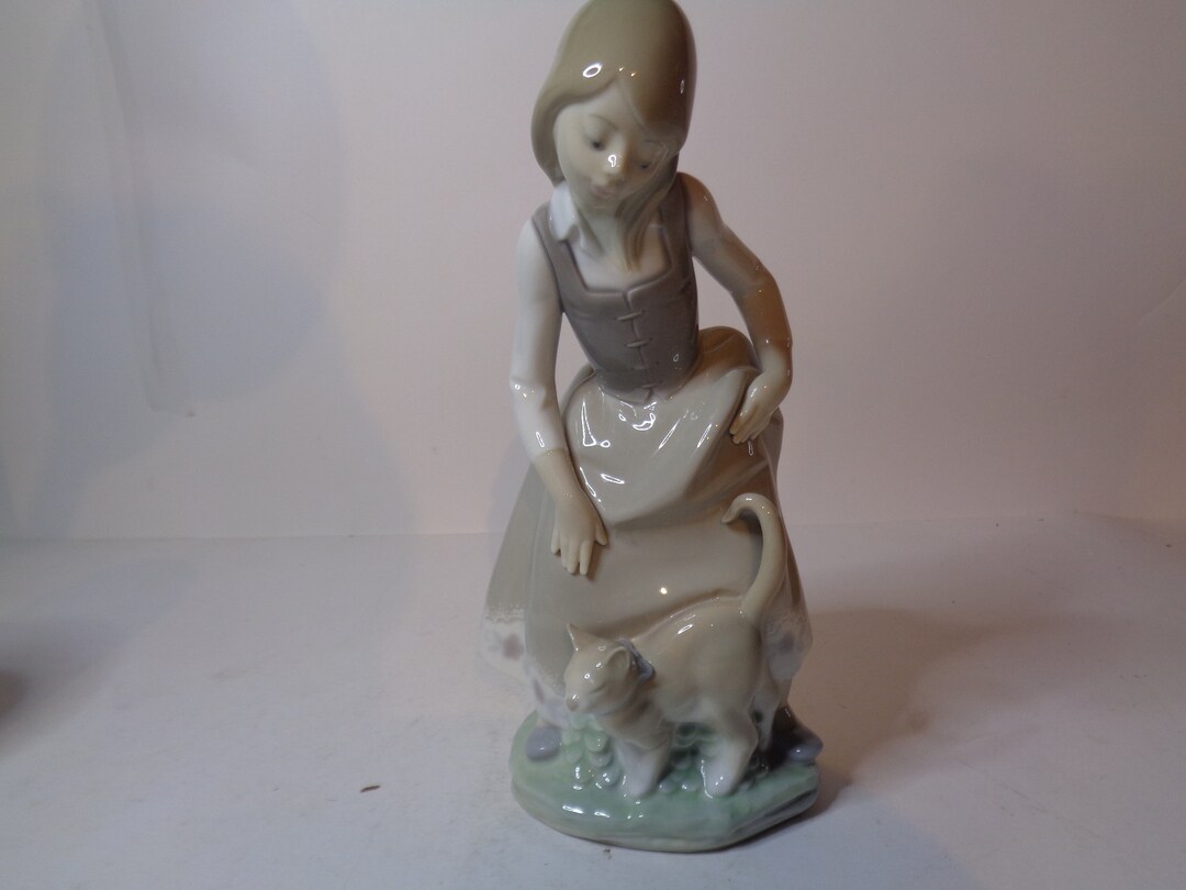 Lladro Little Girl With Cat Number 1187 Issued 1972 - Etsy