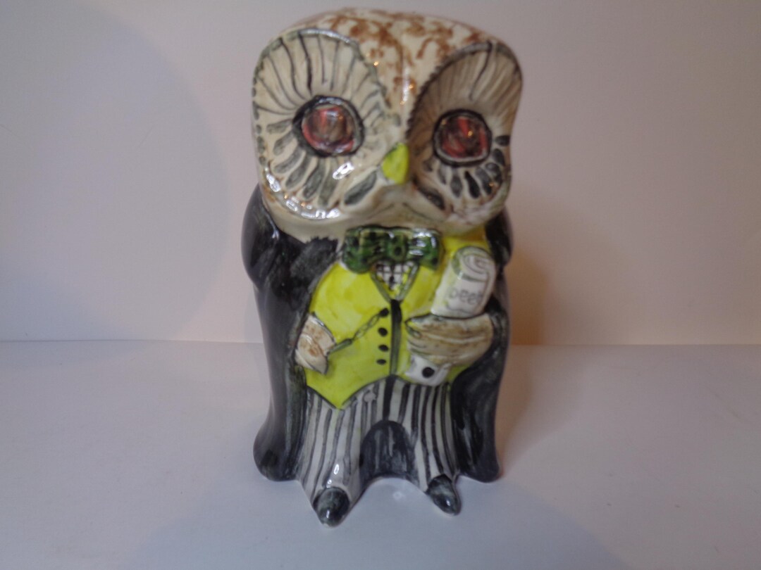Rye Pottery the Lawyer Piggy Bank Handpainted Vintage - Etsy