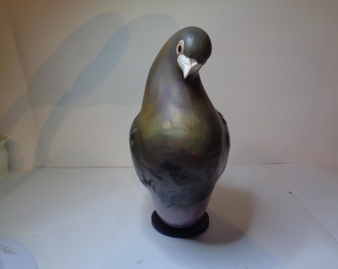 Glo Coalson 1992 Raku Art Studio Pottery Pigeon Bird Sculpture - Etsy
