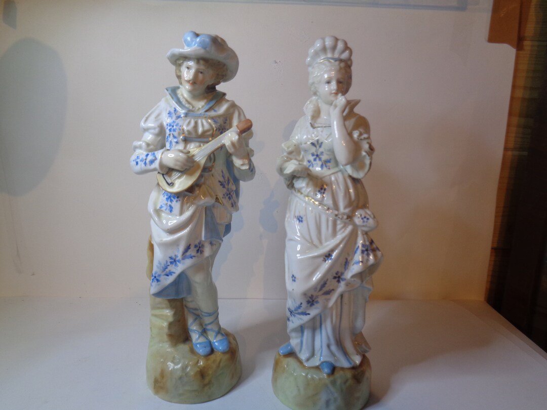 Vintage German Pair of Porcelain Figures - Etsy