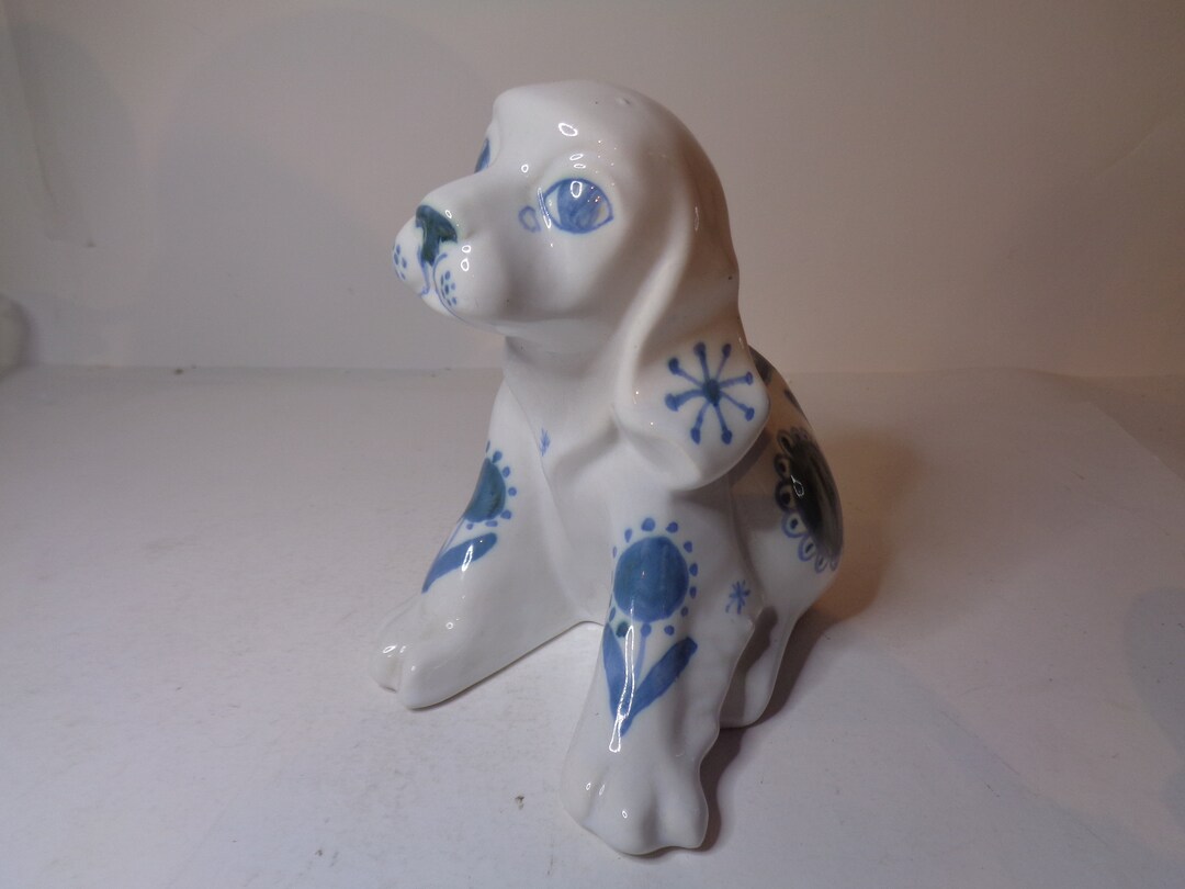 Rye Pottery Doggy Piggy Bank Handpainted Vintage - Etsy
