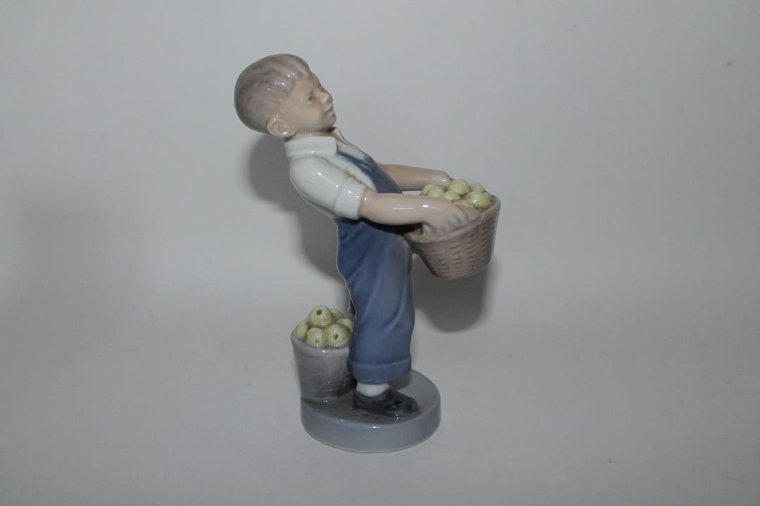 Royal Copenhagen October Boy With Fruit No 4532 - Etsy