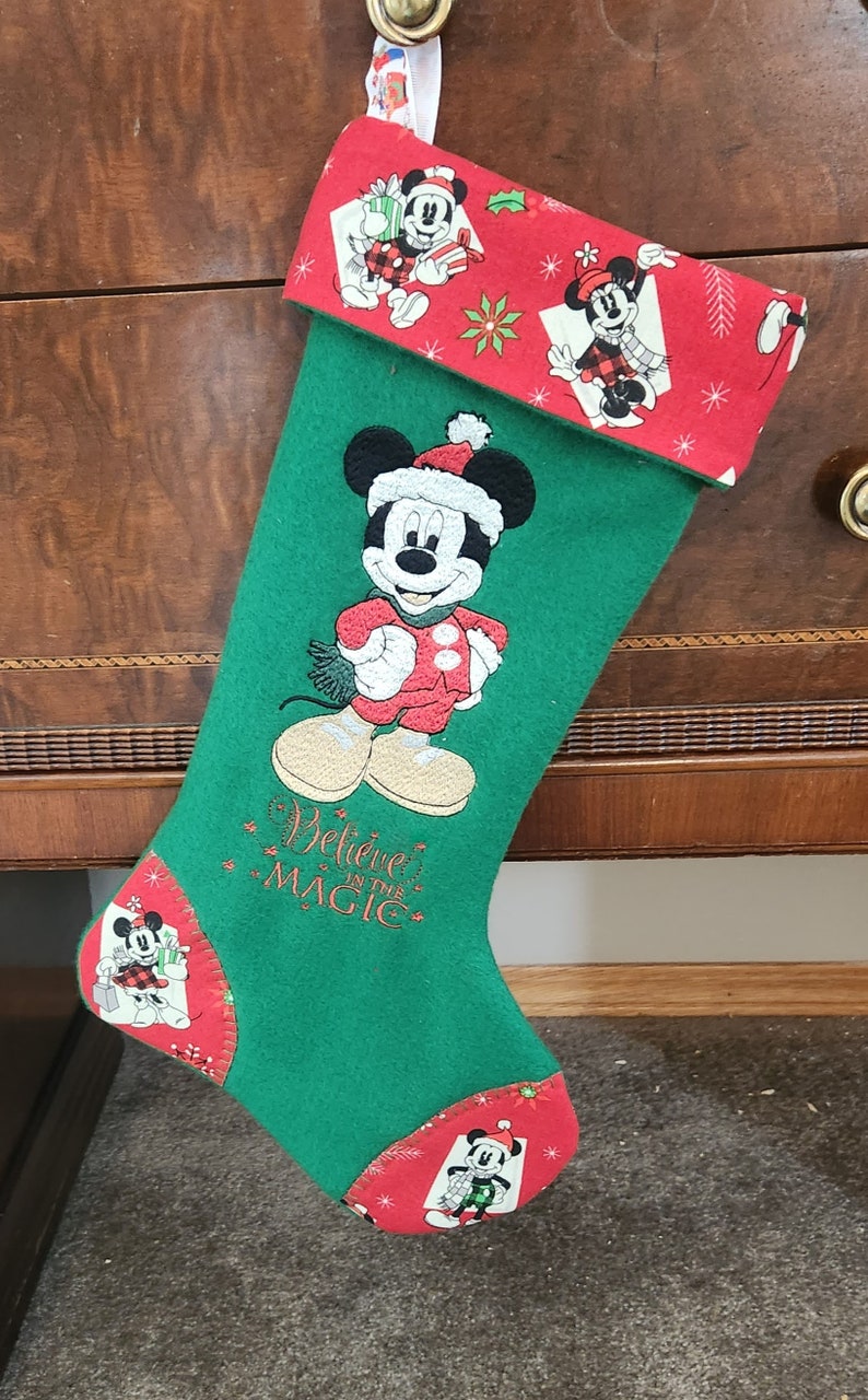 Mickey Mouse Christmas Stocking - Etsy