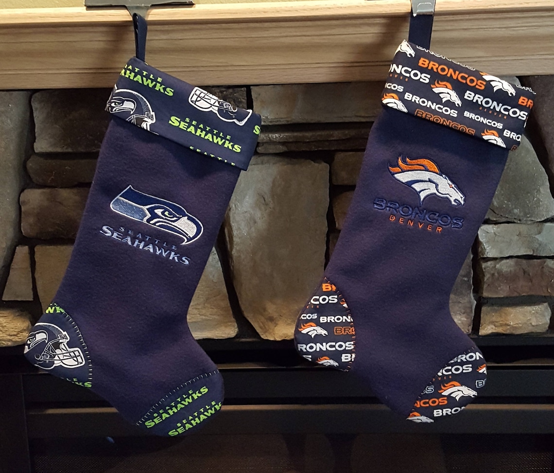 Seattle Seahawks Christmas Stocking Seahawks Christmas - Etsy