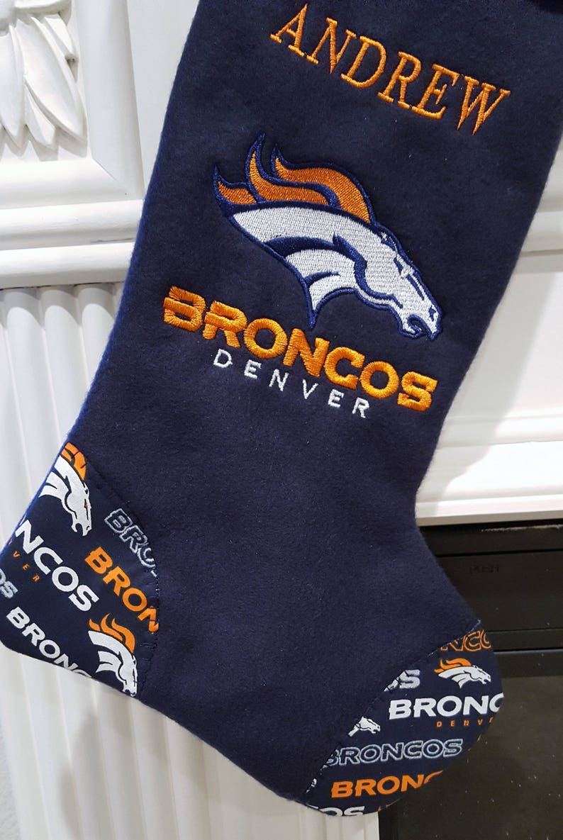 Denver Broncos Christmas Stocking Broncos Christmas Stocking | Etsy