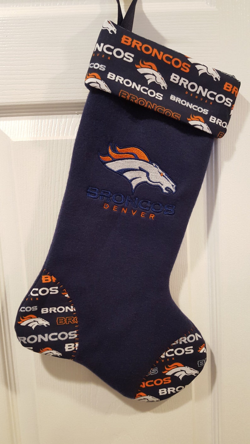 Denver Broncos Christmas Stocking Broncos Christmas Stocking | Etsy