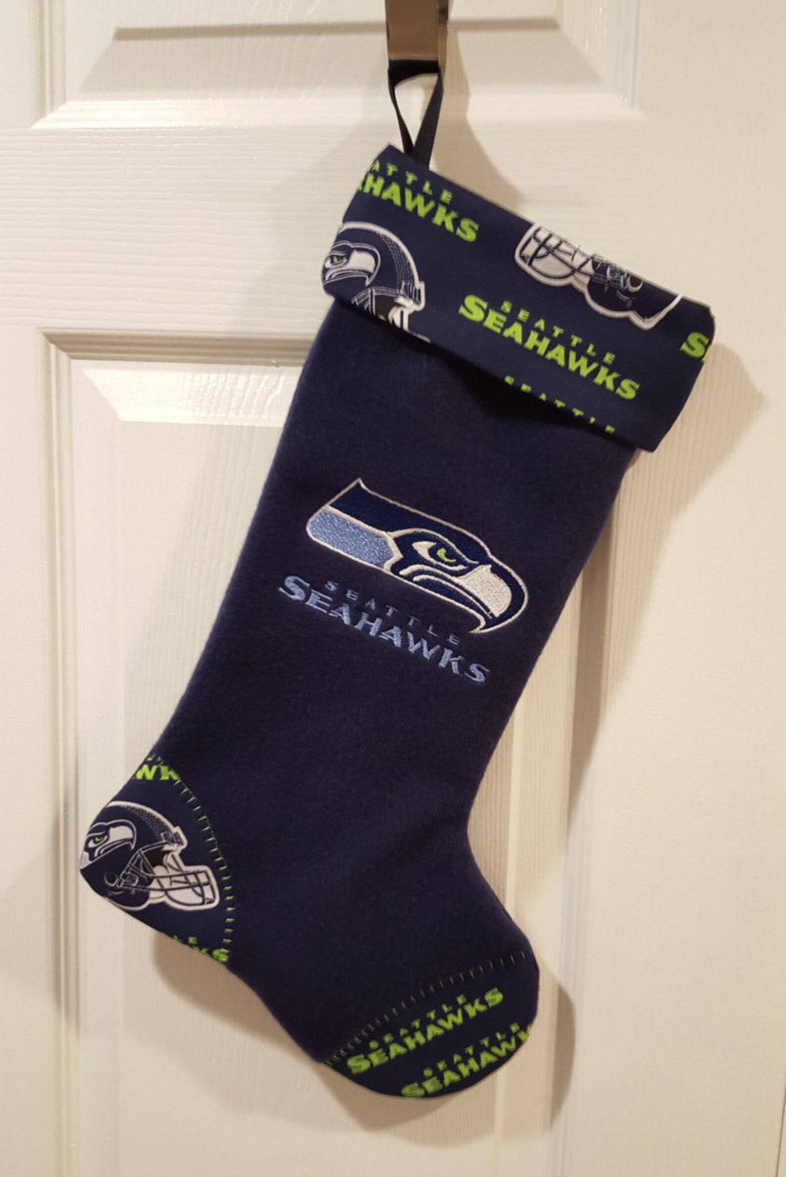 Seattle Seahawks Christmas Stocking, Seahawks Christmas Stocking, Mens ...