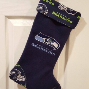 Seattle Seahawks Christmas Stocking, Seahawks Christmas Stocking, Mens ...