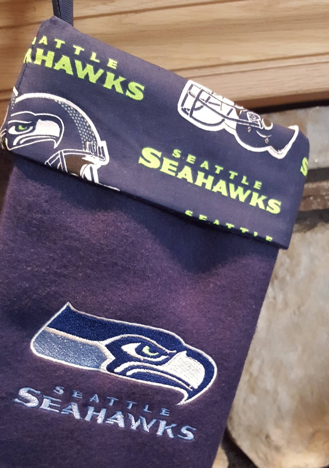 Seattle Seahawks Christmas Stocking Seahawks Christmas - Etsy