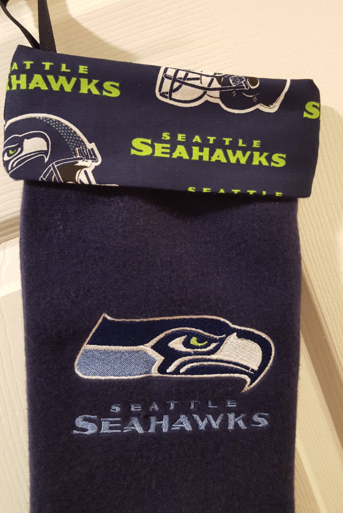 Seattle Seahawks Christmas Stocking, Seahawks Christmas Stocking, Mens ...