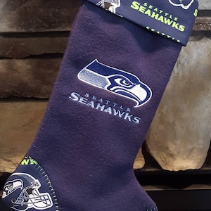 Seattle Seahawks Christmas Stocking, Seahawks Christmas Stocking, Mens ...