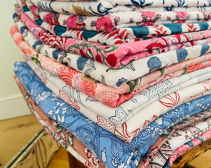 The Prettiest Block Print Fabrics - Exclusive Designs - Etsy
