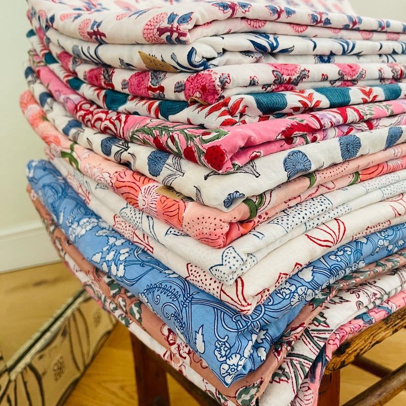 Block Print Fabric - Etsy