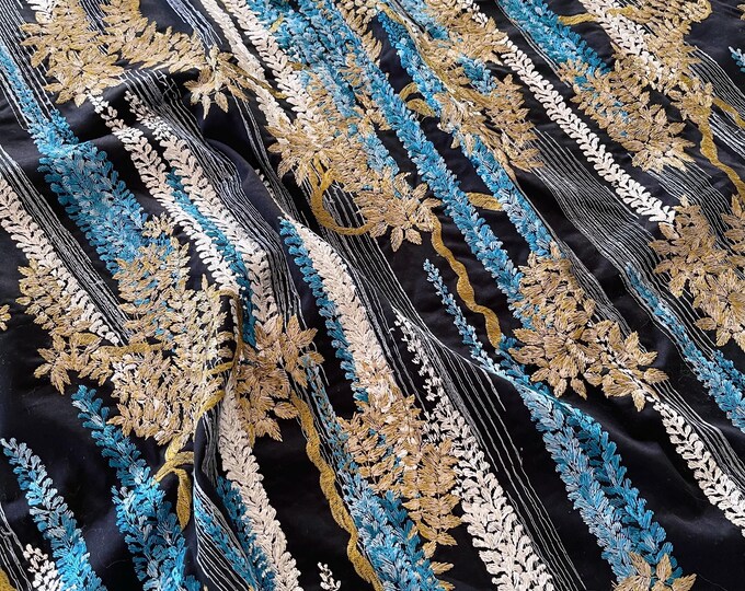 Christian Lacroix Wisteria Embroidered Fabric | Discounted Designer ...