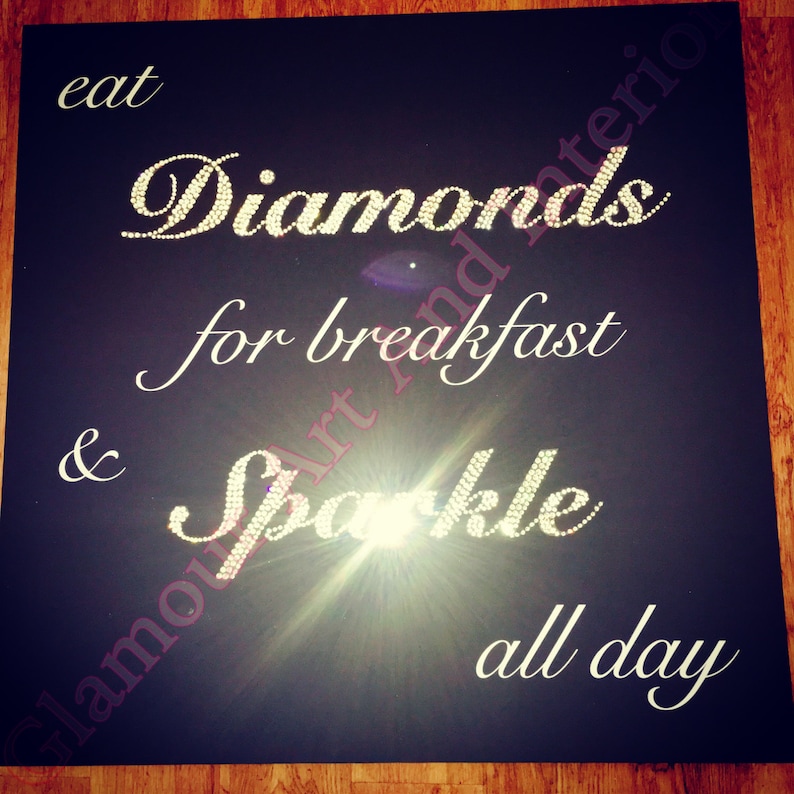 Eat Diamonds for Breakfast and Sparkle All Day Swarovski - Etsy