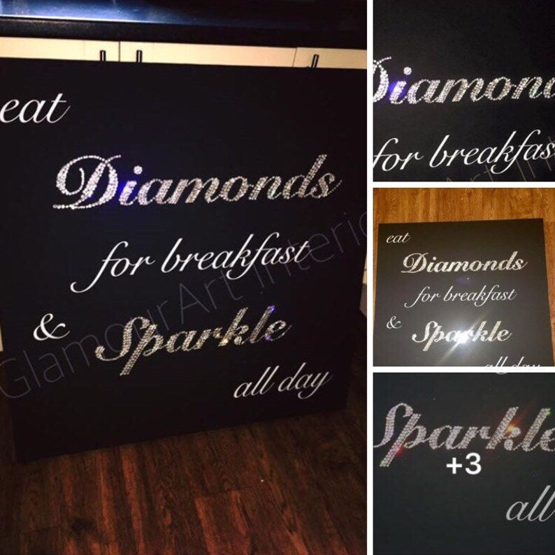 Eat Diamonds for Breakfast and Sparkle All Day Swarovski - Etsy