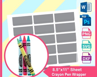 Crayon wrapper svg | Etsy