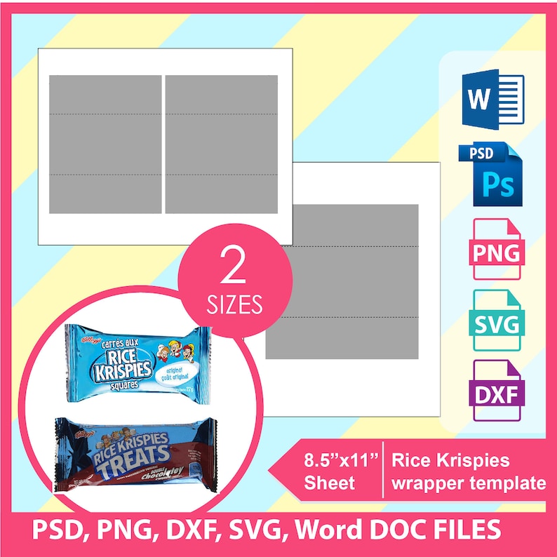 Rice Krispie Treat Wrapper Template Free