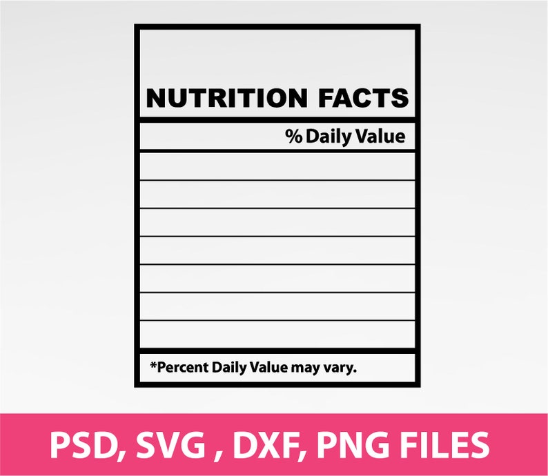 Editable Nutrition Label Template Free