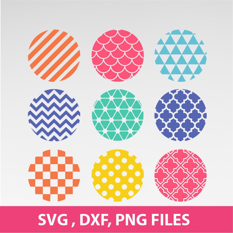 Round Pattern Circle Pattern SVG DXF PNG Formats 0073A | Etsy