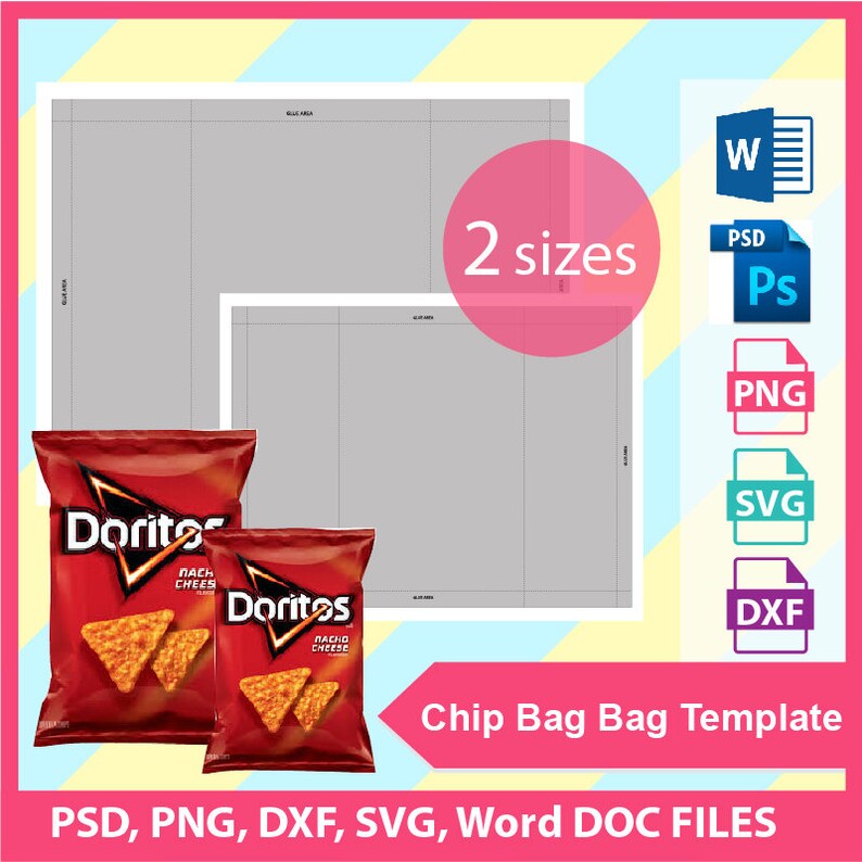 Chip Bag Template Size