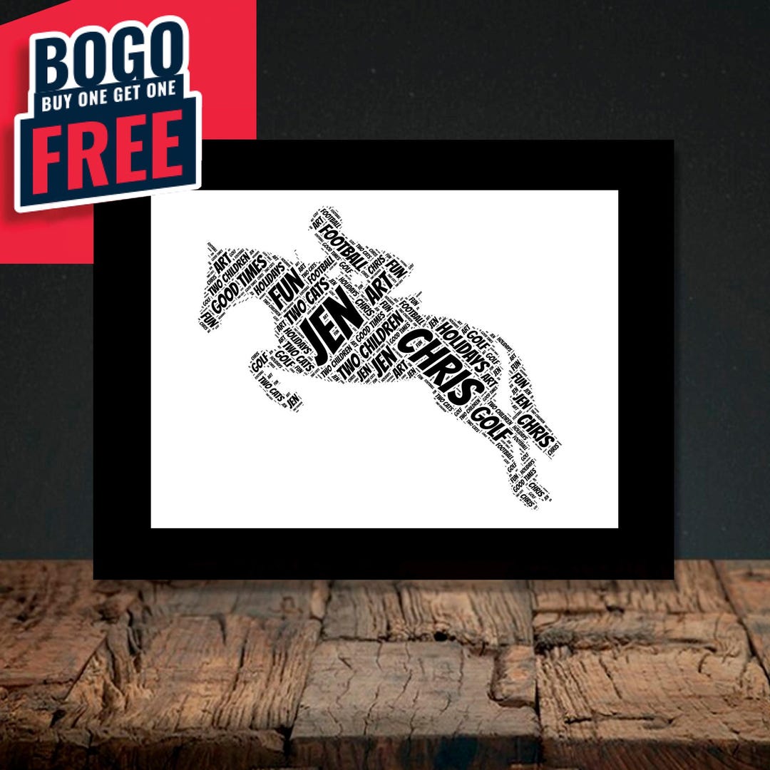 Personalised Horse Word Art - Unique A4 and A3 Framed Gifts for ...