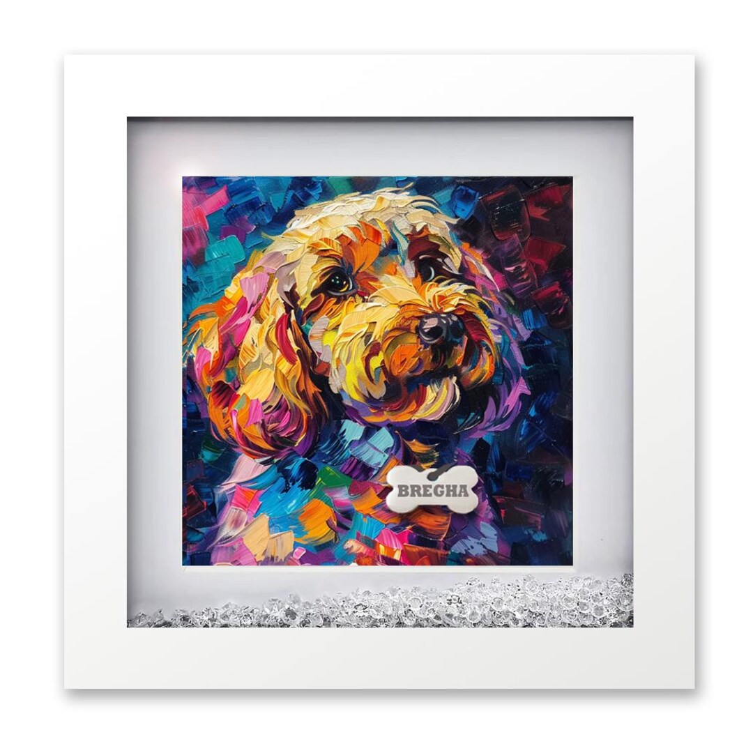 Personalised Cockapoo Print - 8x8 Inch White Box Frame Included - Etsy