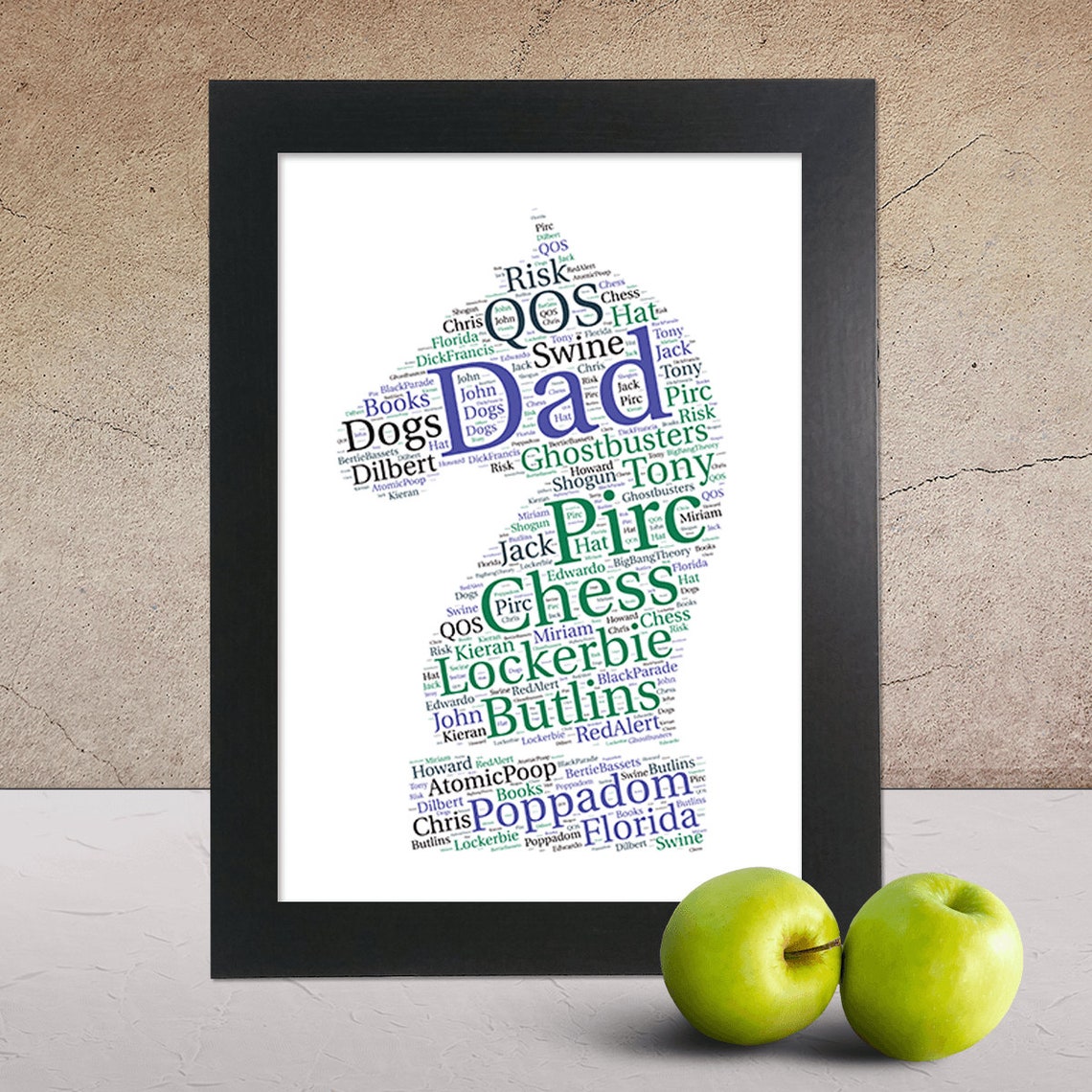 Personalised Chess Word Art Print - Etsy UK
