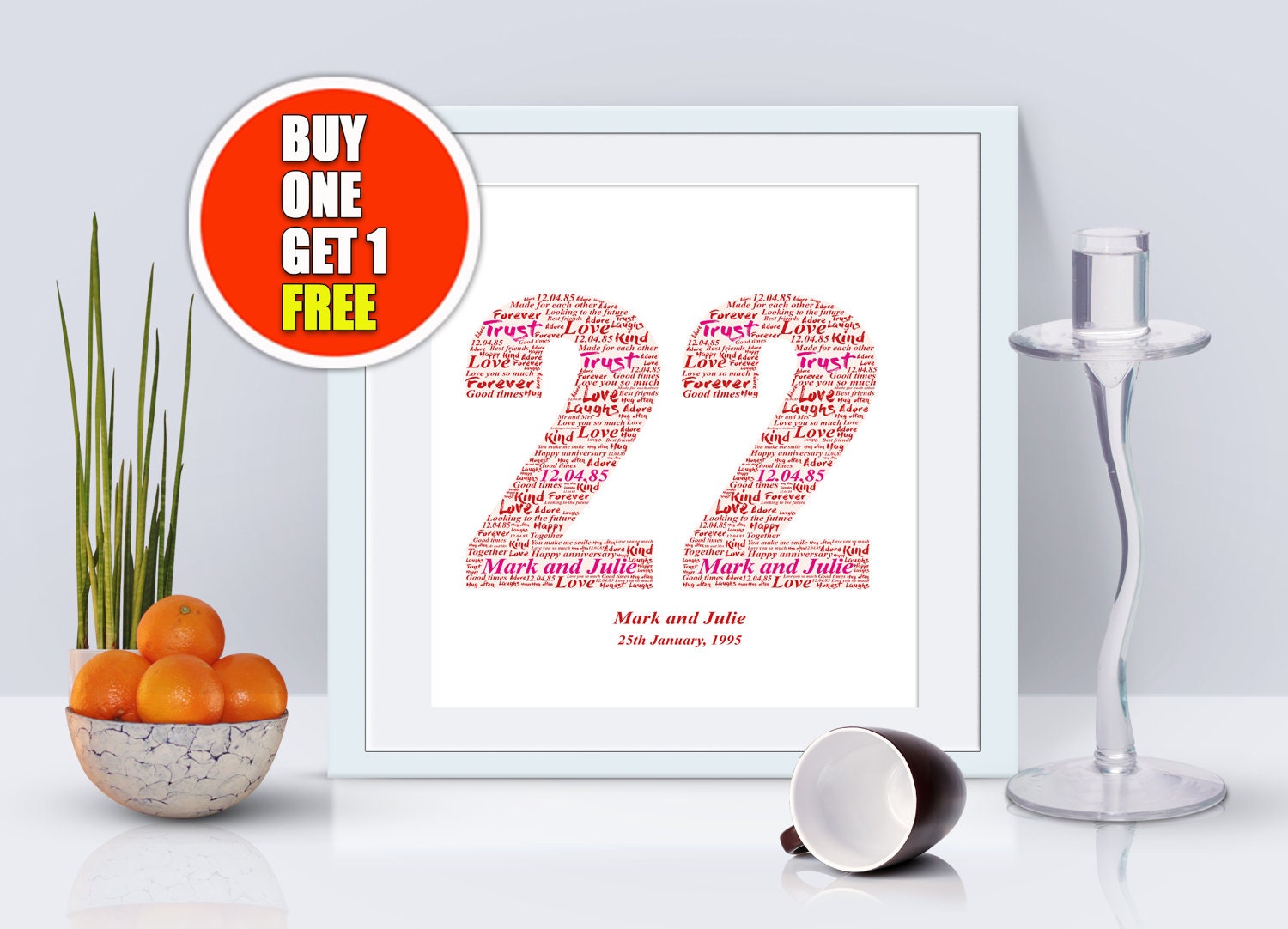 22nd-anniversary-22nd-anniversary-gift-twenty-second-etsy