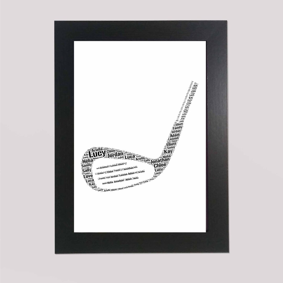 Personalised Golf Driver Word Art Print - Etsy