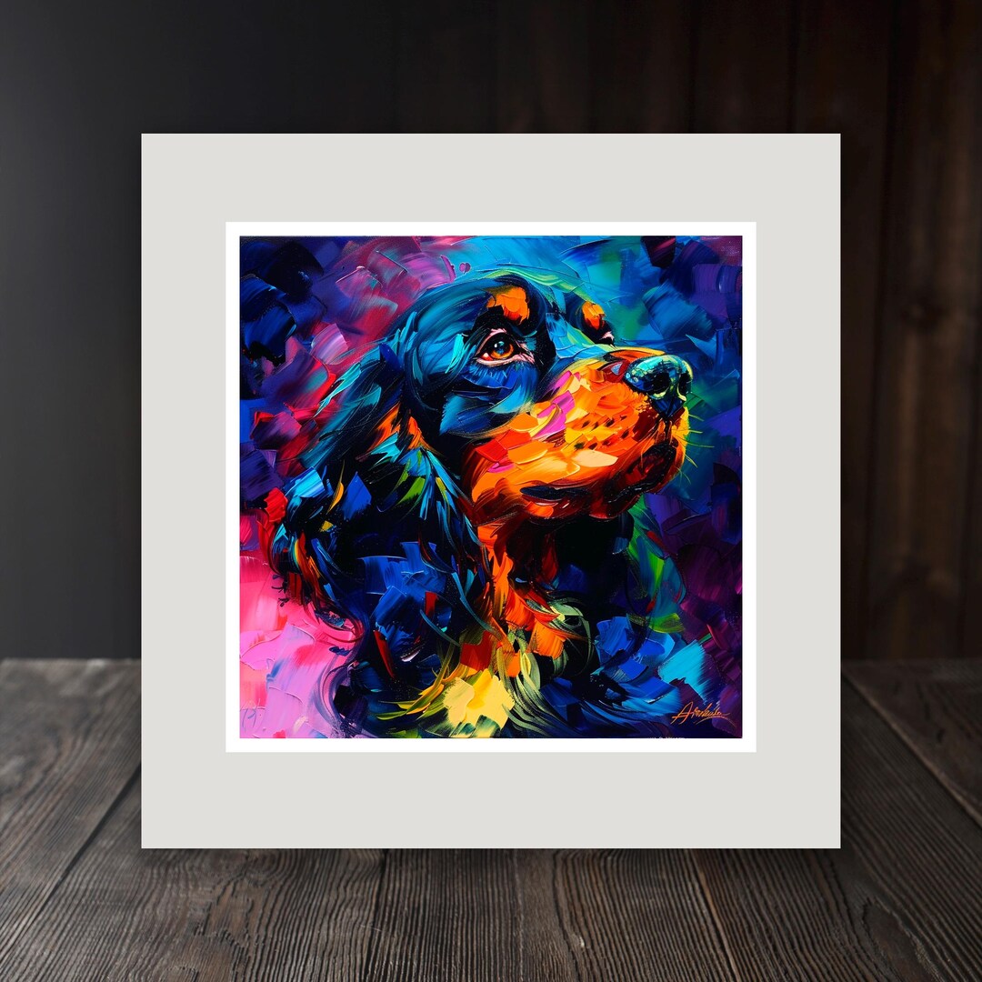 Gordon Setter Wall Art: Stunning 10x10 Inch Framed Print for Dog Lovers ...