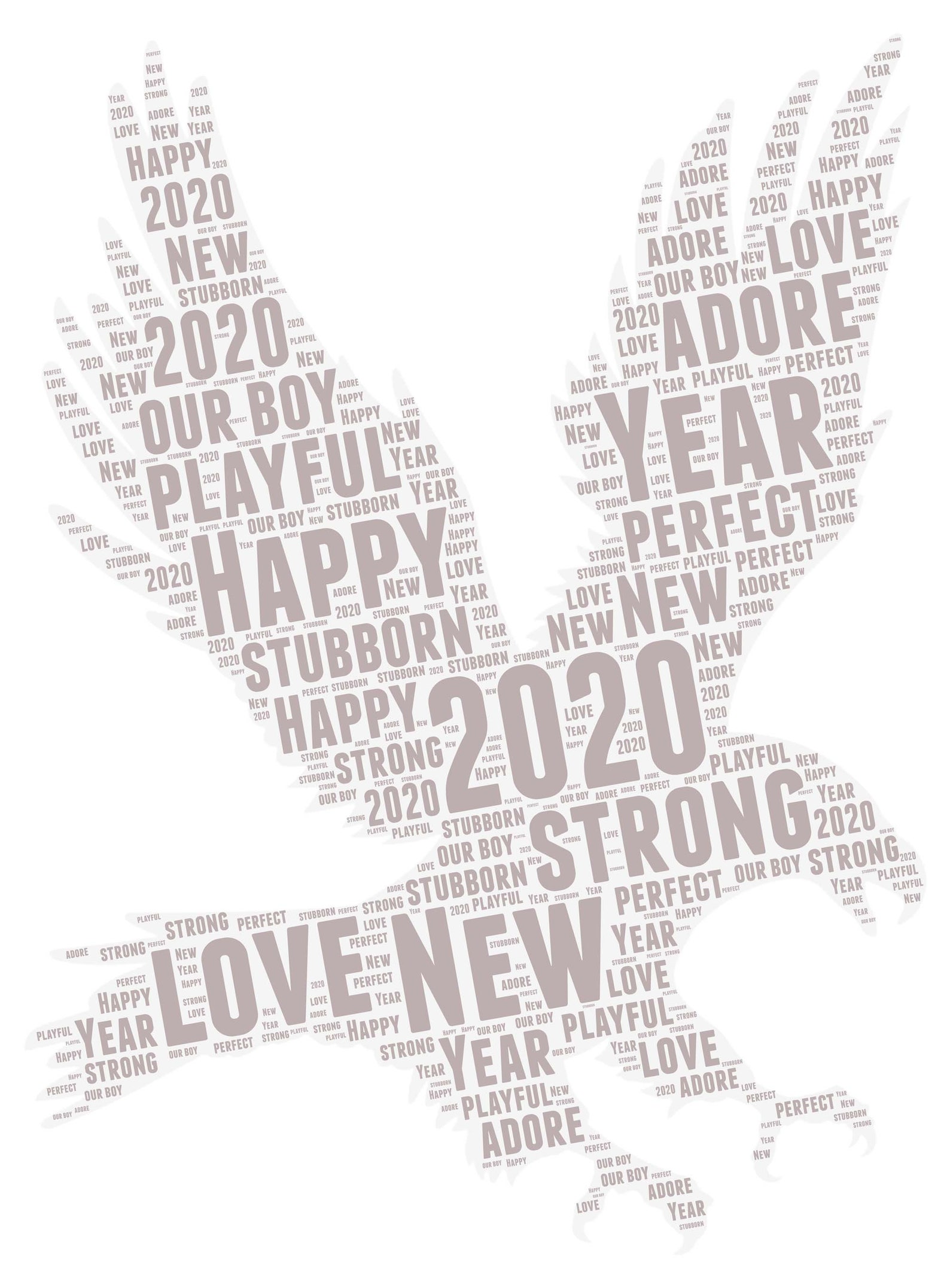 Personalised Eagle Word Art Print - Etsy