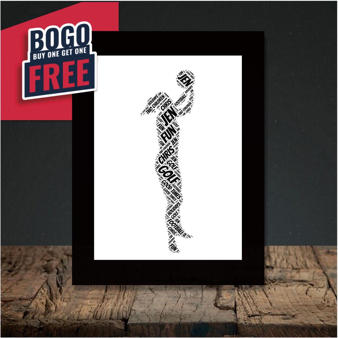 Personalised Netball Word Art - Unique A4 and A3 Framed Gift for ...