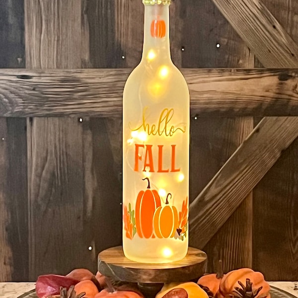Painted Wine Bottle - Etsy