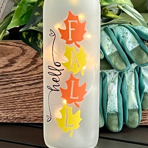 Fall Decor/hello Fall/led Wine Bottle Cork Light/wine Bottle Decor ...