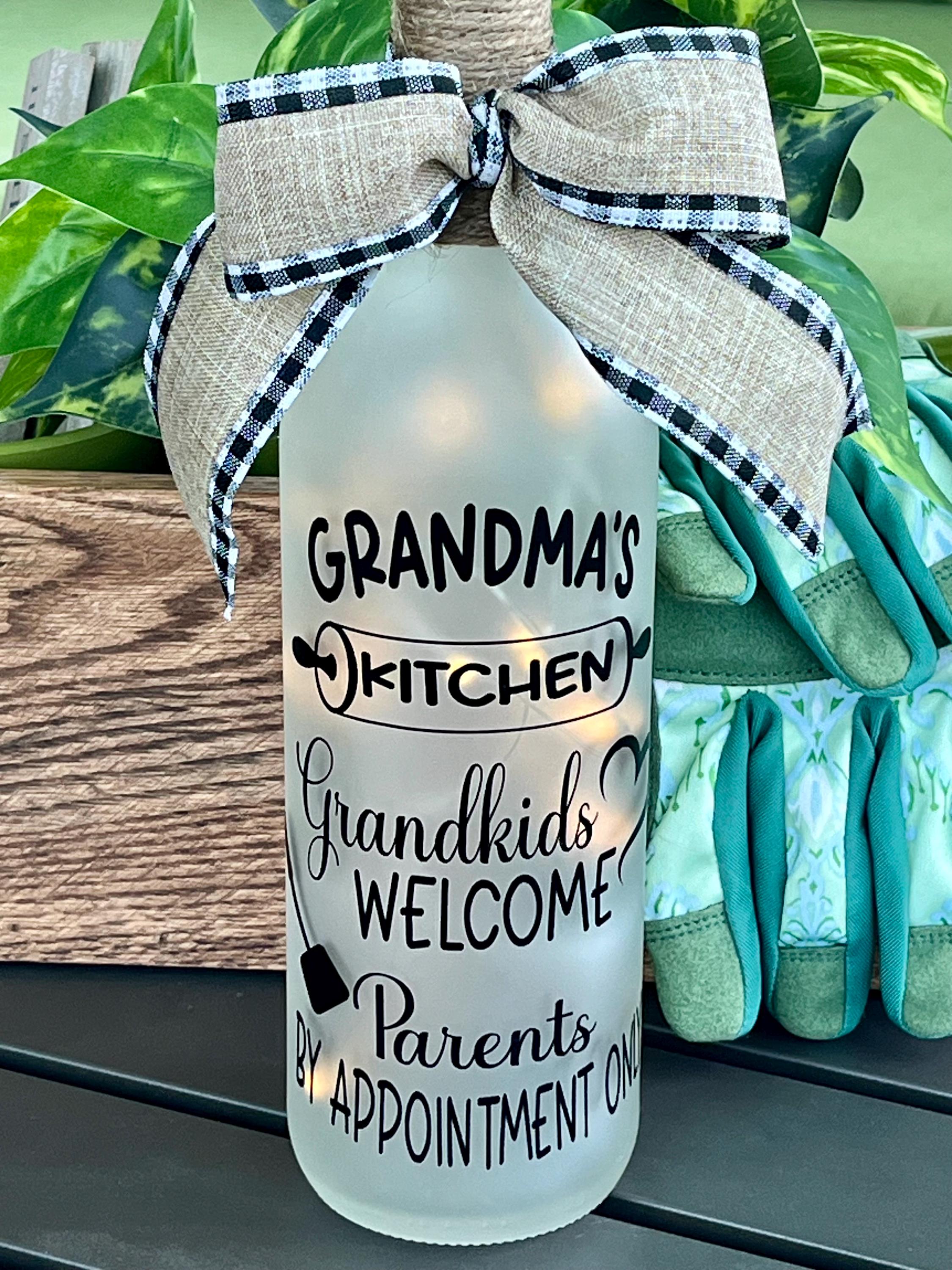 Grandma's Kitchen/led Cork Light Wine Bottle Light/grandparent Gift ...