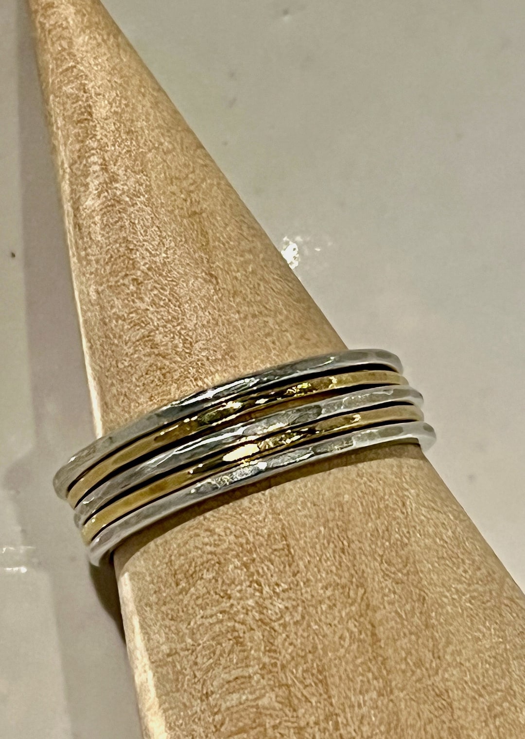Silver and Gold Stacking Ring Set. - Etsy